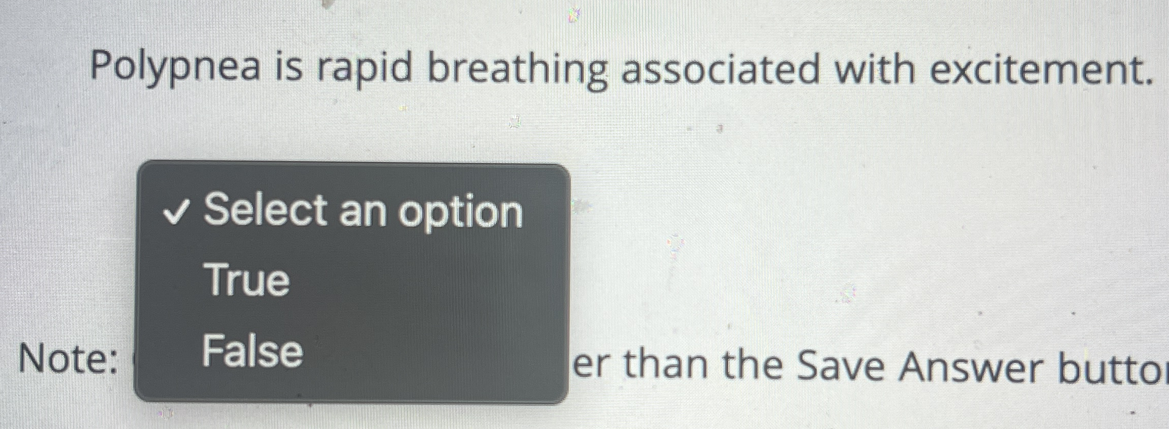 Solved Polypnea is rapid breathing associated with | Chegg.com