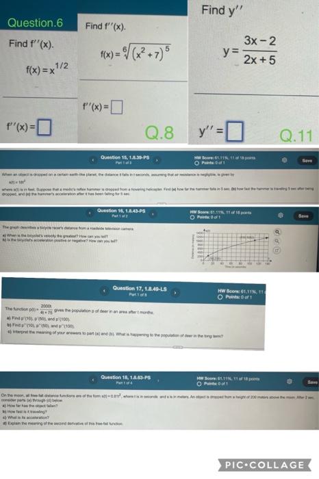 Solved Diflerentiate the function. y=(5x−3)2(4−x4)4 Find | Chegg.com
