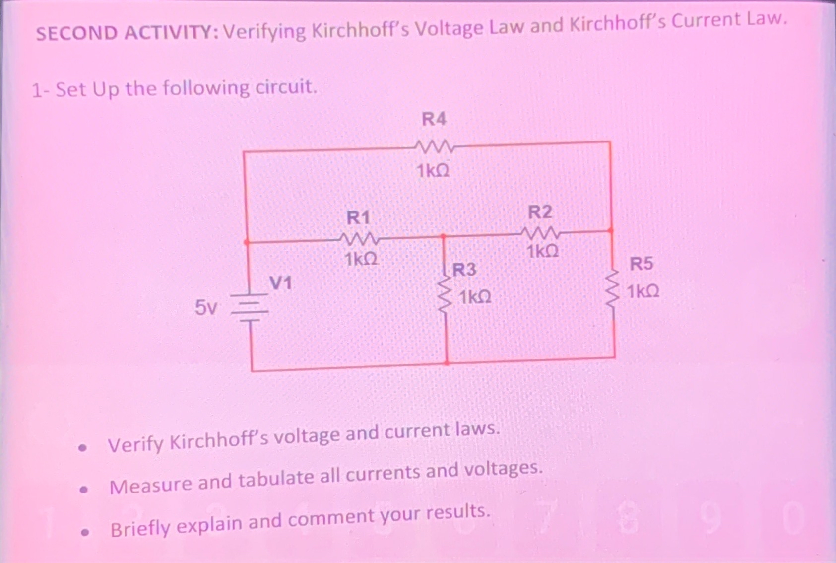 Solved Second Activity Verifying Kirchhoff S Voltage Law