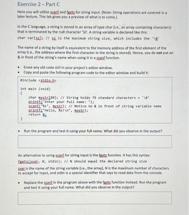 Solved Exercise 2 - Part C Here you will utilize scapf and | Chegg.com
