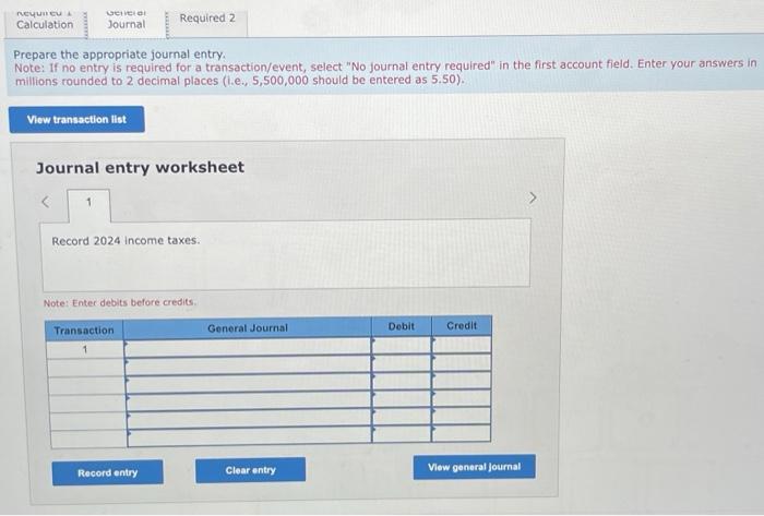 Solved Prepare the appropriate journal entry. Note: If no | Chegg.com