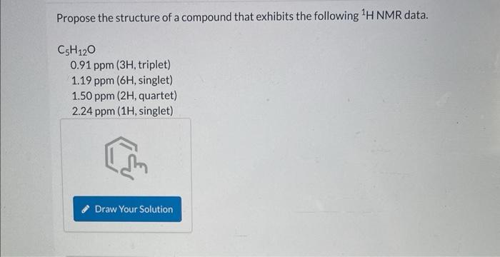 Solved Propose the structure of a compound that exhibits the | Chegg.com