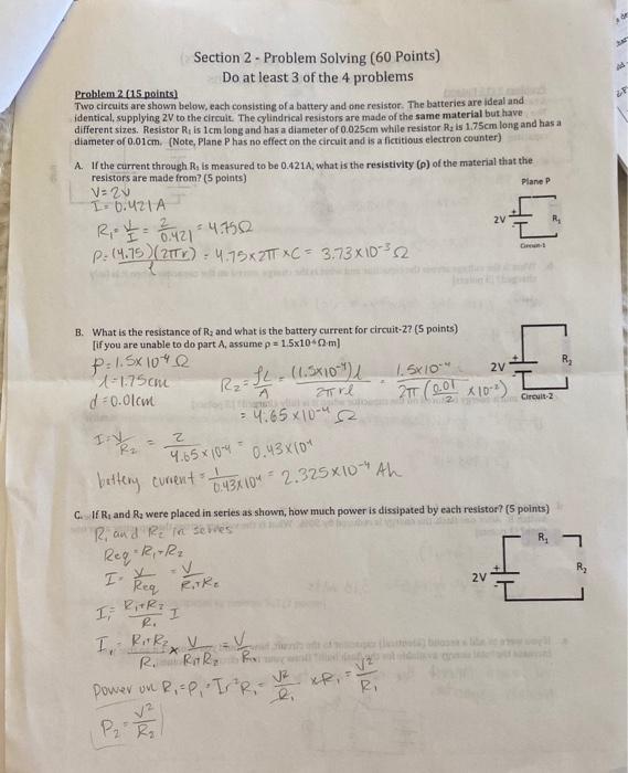 Solved Section 2 - Problem Solving (60 Points) Do at least 3 | Chegg.com