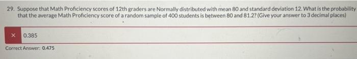 Solved 29. Suppose that Math Proficiency scores of 12 th | Chegg.com