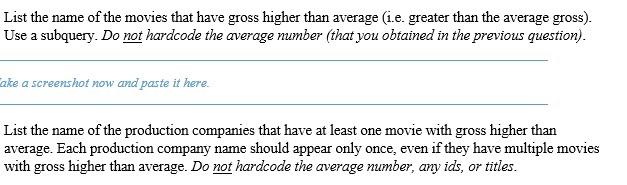 Solved mysql> SELECT * from movie; mysql> select * from | Chegg.com