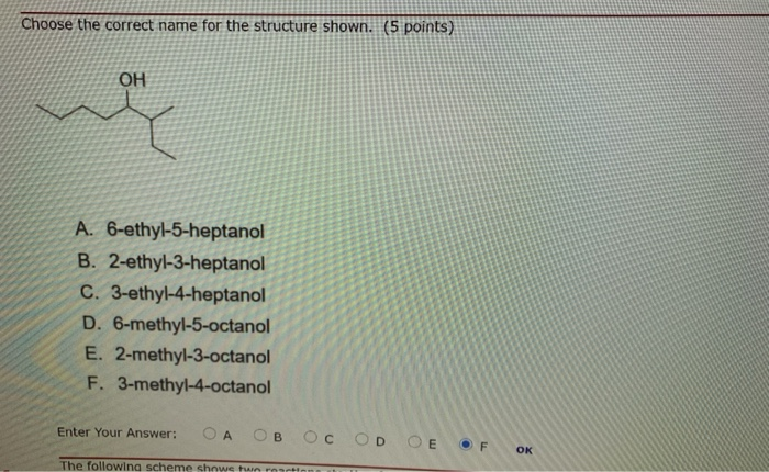 Solved Choose the correct name for the structure shown. (5 | Chegg.com