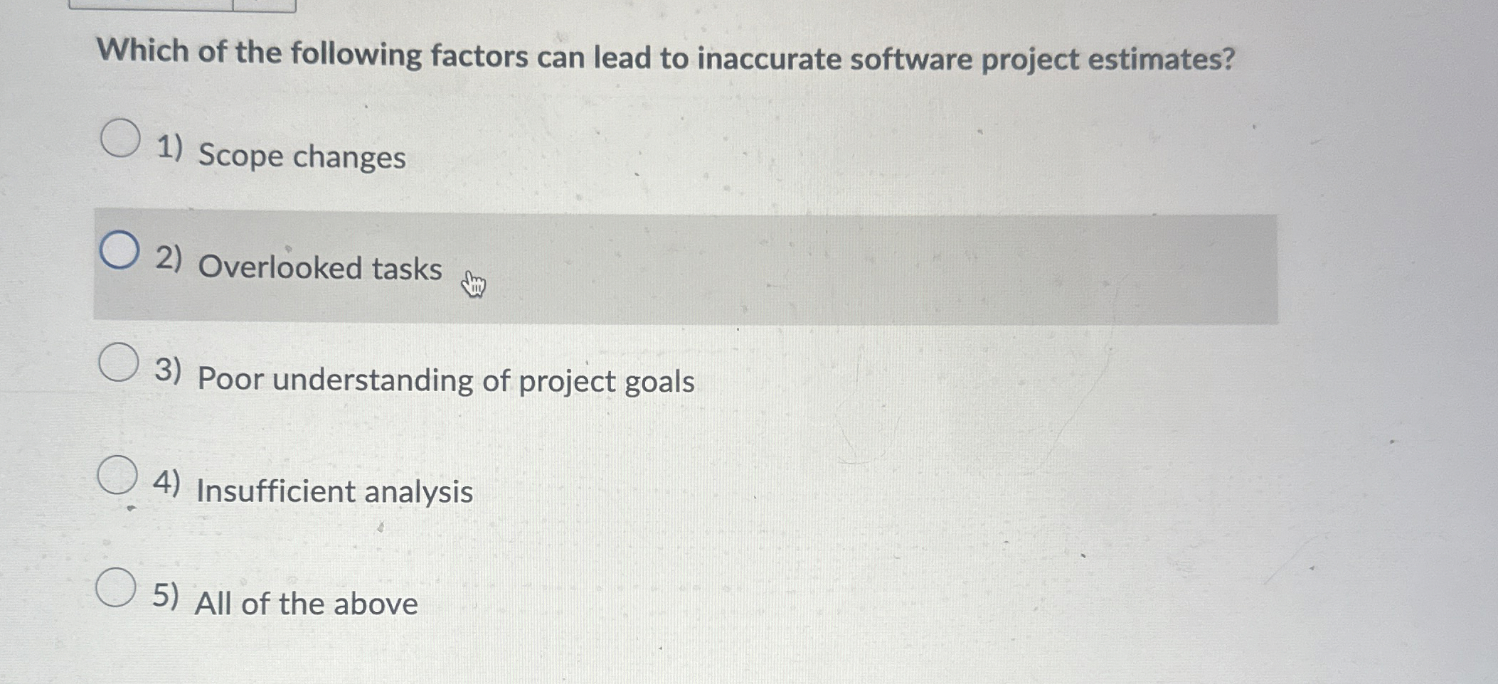 Solved Which of the following factors can lead to inaccurate | Chegg.com
