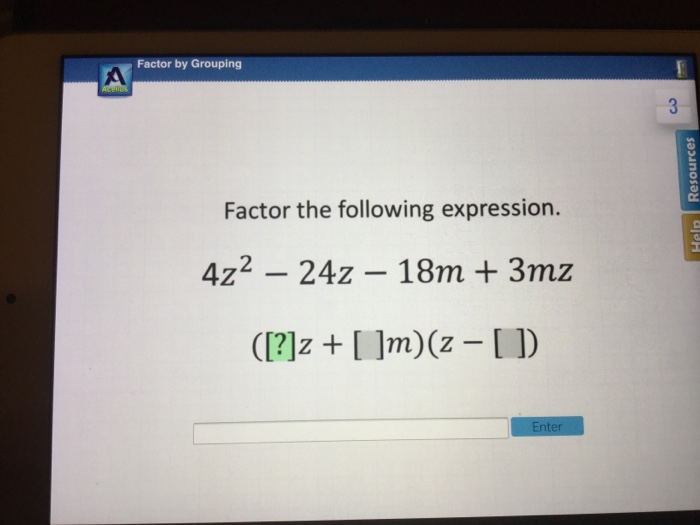 Solved Factor by Grouping 4 Resources Factor the following | Chegg.com