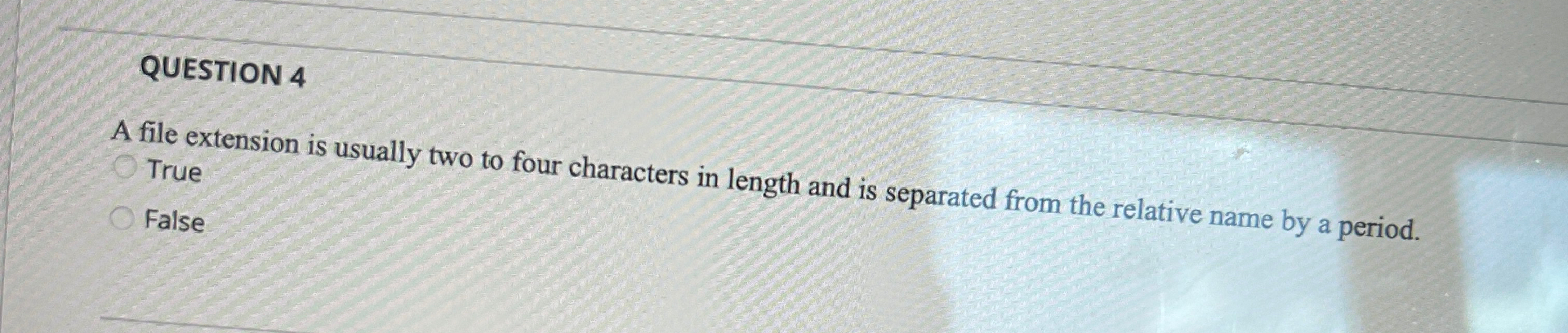 Solved QUESTION 4A file extension is usually two to four | Chegg.com
