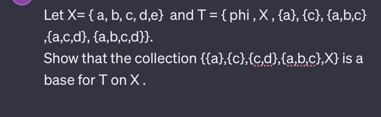 Solved Let x={a,b,c,d,e} ﻿and | Chegg.com