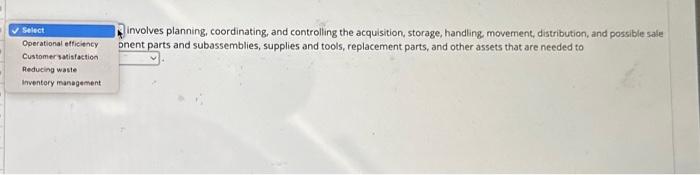 Solved involves planning coordinating, and controlling the | Chegg.com