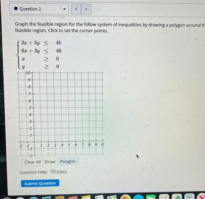 Solved Graph the feasible region for the follow system of | Chegg.com