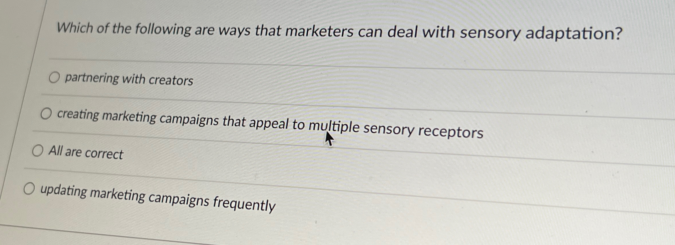 Solved Which of the following are ways that marketers can | Chegg.com