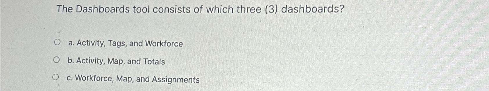 Solved The Dashboards tool consists of which three (3) | Chegg.com