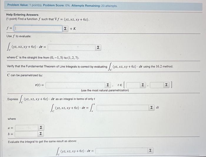 Solved Help Entering Answers (1 point) Find a function f | Chegg.com