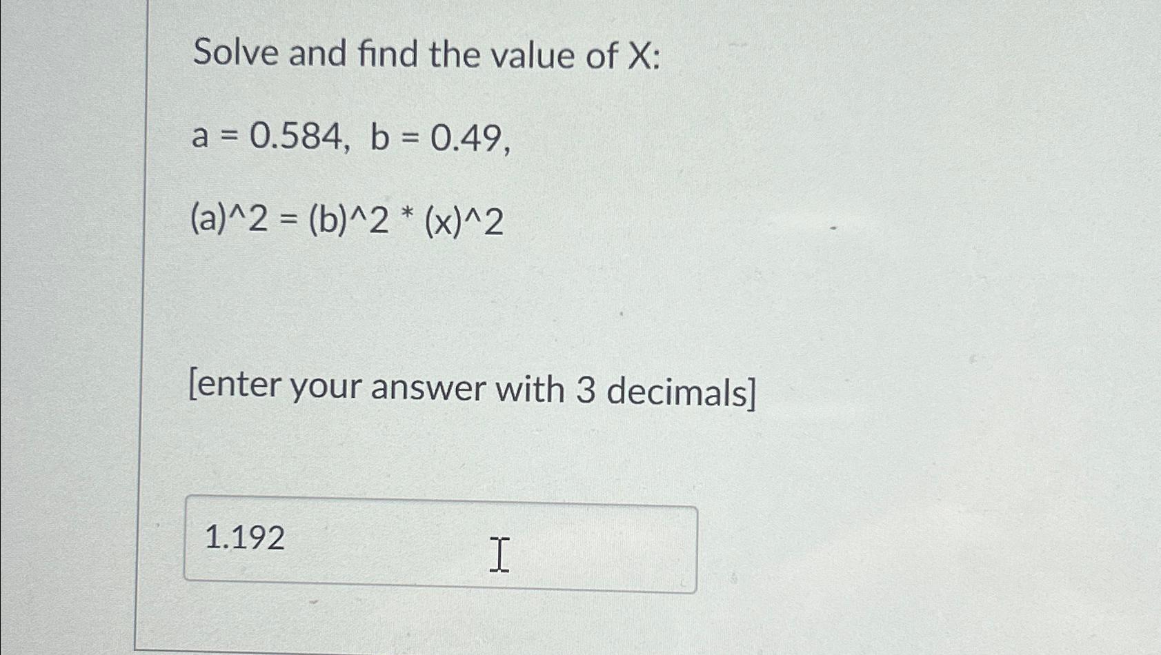 Solved Solve and find the value of x | Chegg.com