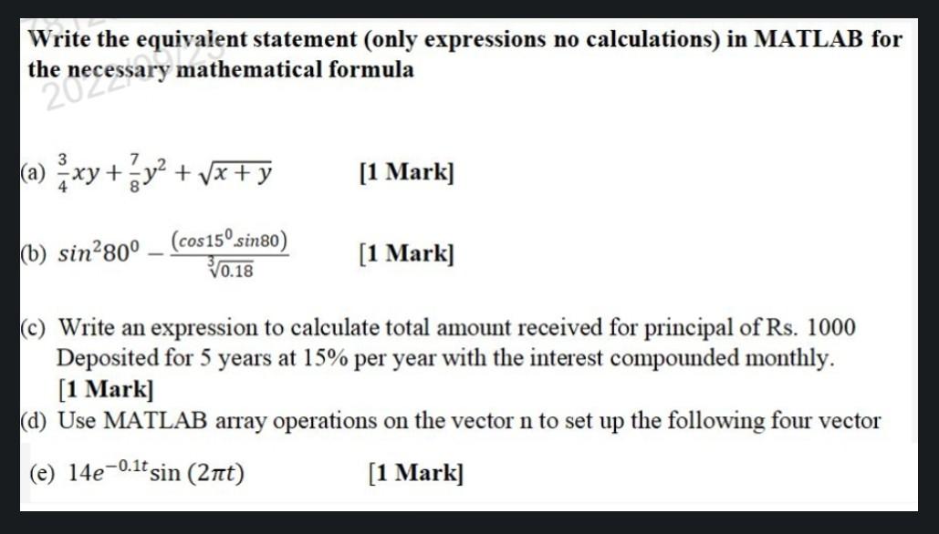 Solved Write the equivalent statement (only expressions no | Chegg.com