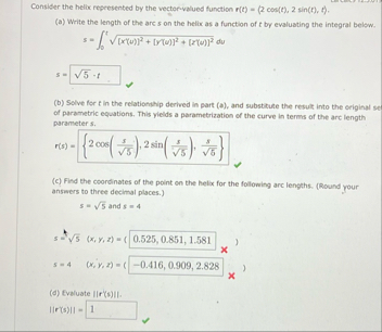 Solved Consider the helix represented by the vector-valued | Chegg.com