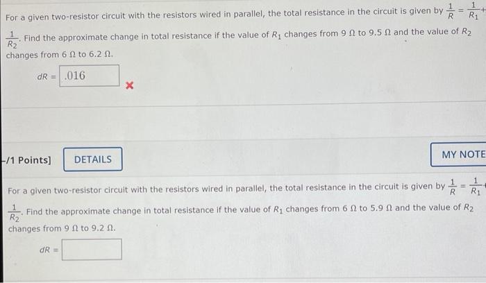 Solved L t-11 PointedFor a given two-resistor circuit with | Chegg.com
