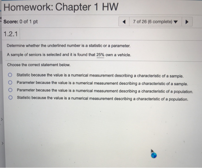 Solved Homework Chapter 1 Hw Score 0 Of 1 Pt 7 Of 26 6