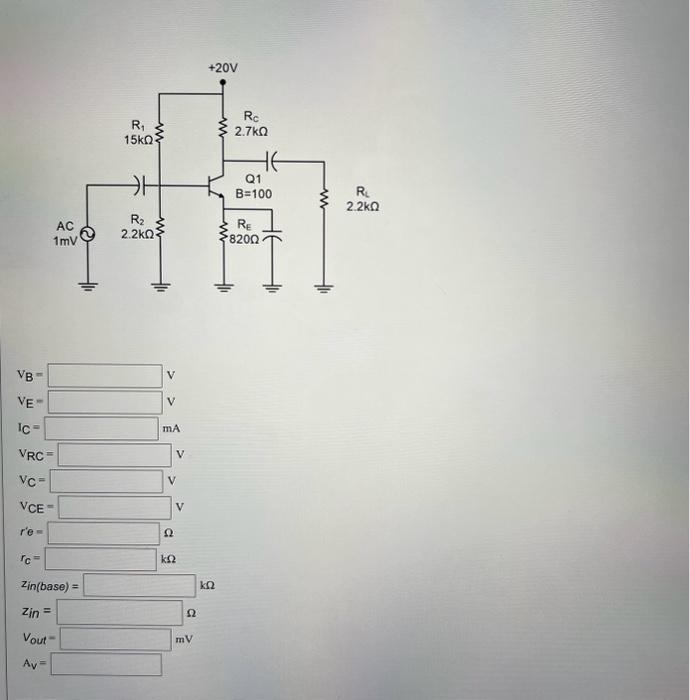 Solved Two Supply Emitter Bias VB=0 V VE=VB−0.7 VIC or | Chegg.com