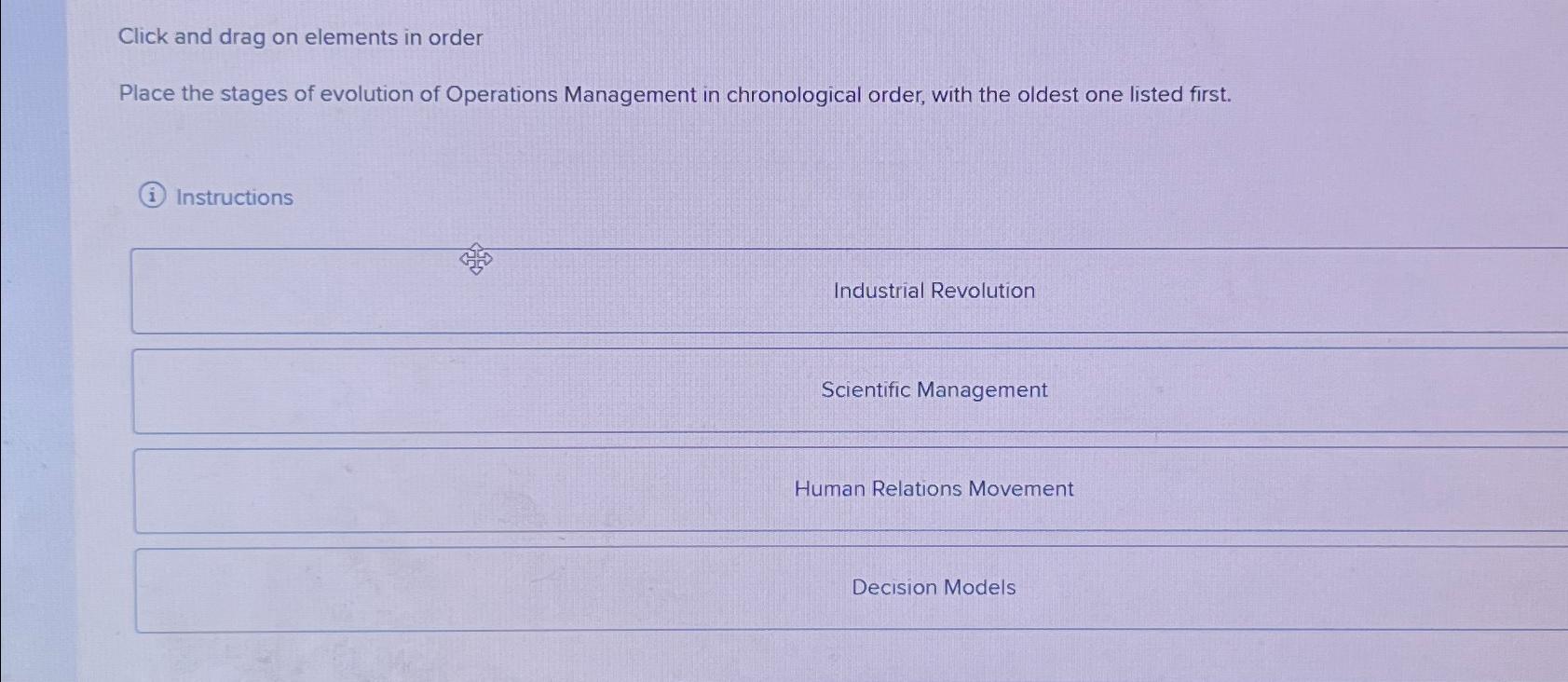 Solved Click and drag on elements in orderPlace the stages | Chegg.com