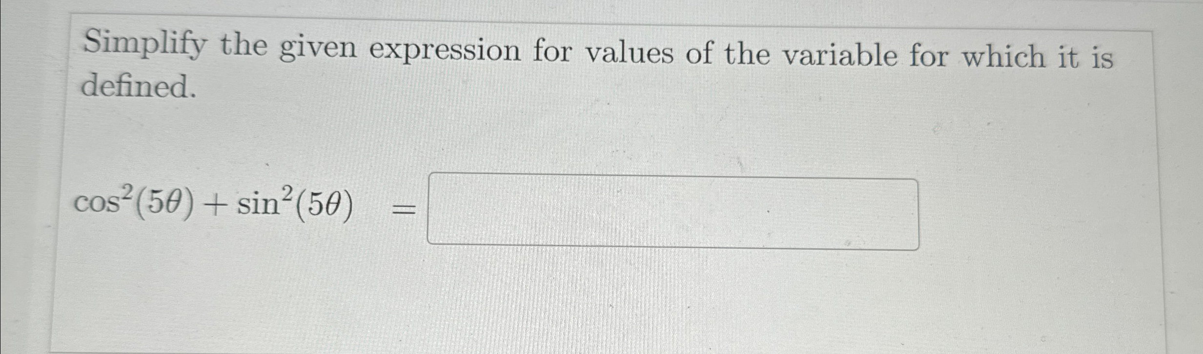 Solved Simplify the given expression for values of the | Chegg.com
