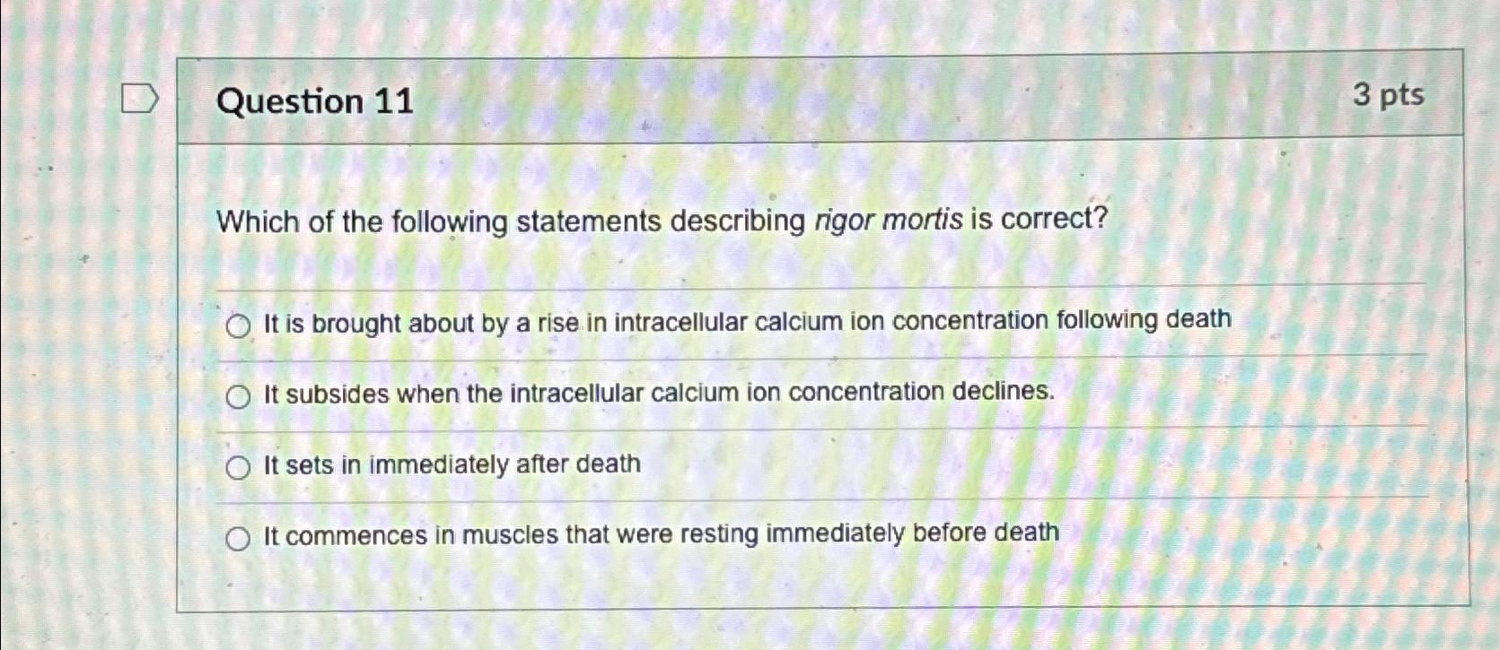 Solved Question 113 ﻿ptsWhich of the following statements | Chegg.com