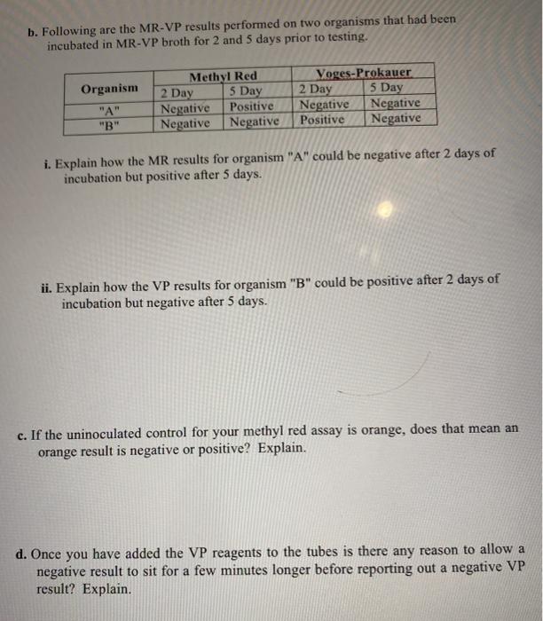 Solved b. Following are the MR-VP results performed on two | Chegg.com