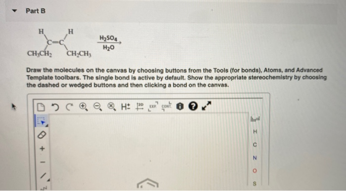 Solved CH3CH2CH2CH=CH2 HCI Draw the molecules on the canvas | Chegg.com