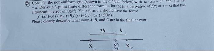 Consider the non-uniform grid (shown in the diagram | Chegg.com