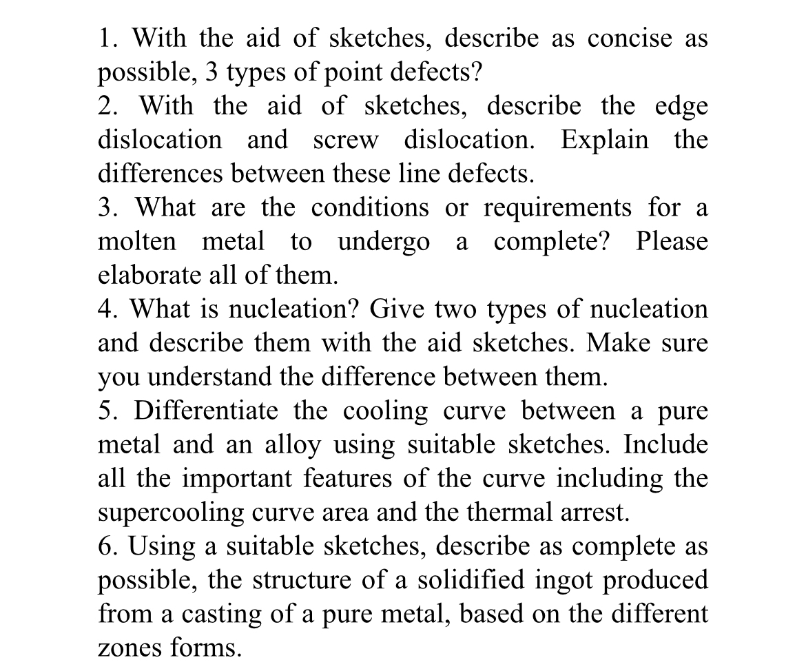 With the aid of sketches, describe as concise as | Chegg.com