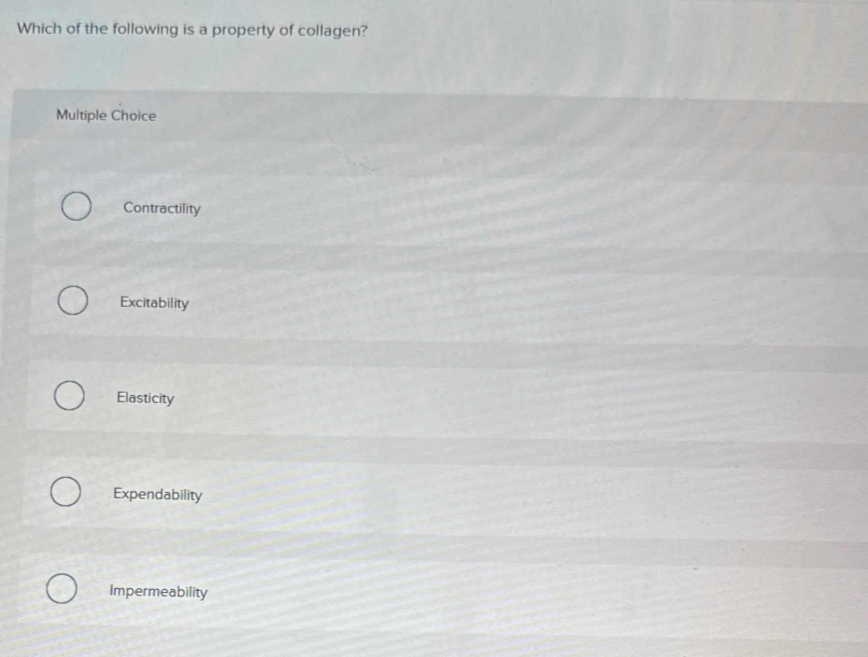 Solved Which of the following is a property of | Chegg.com
