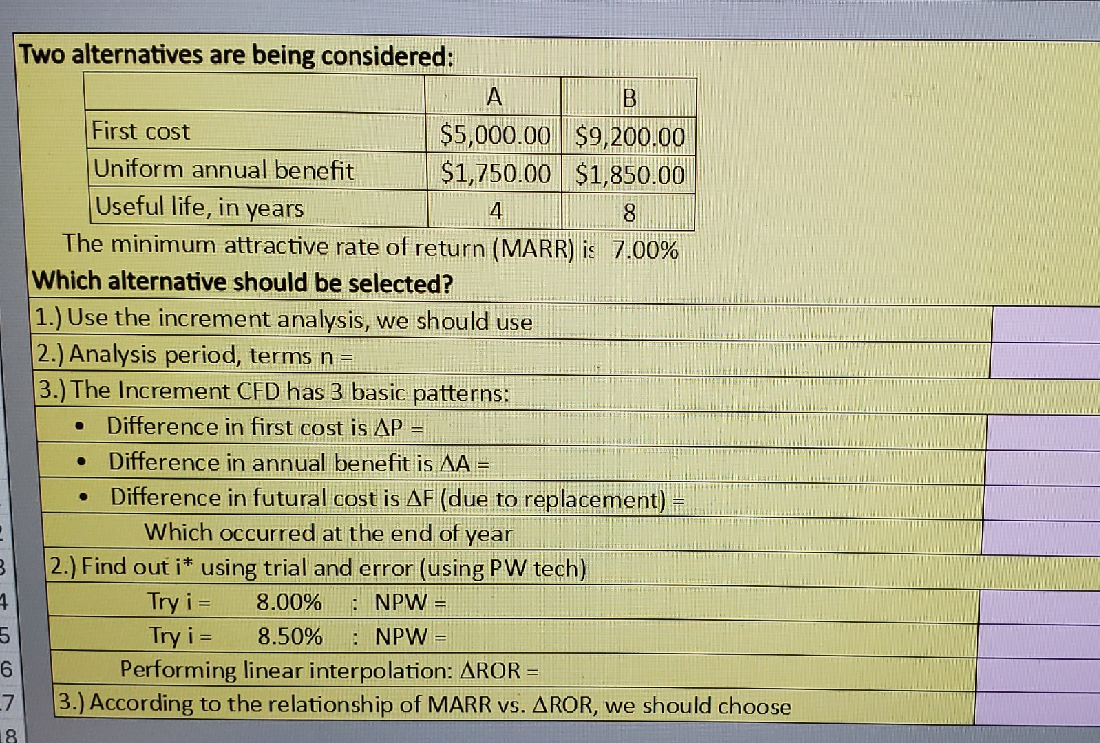 Solved Two alternatives are being | Chegg.com