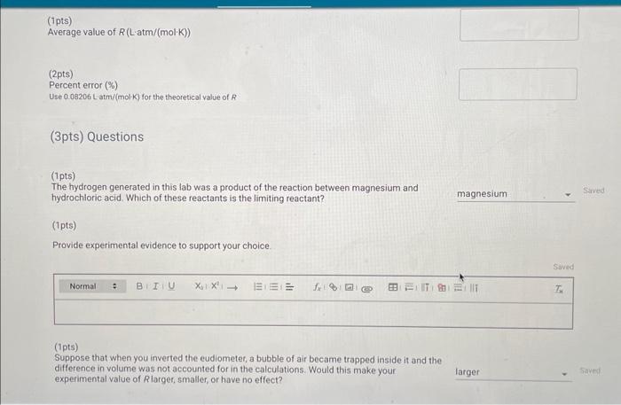 Solved REPORT SUMMARY Calculations for experimentally | Chegg.com