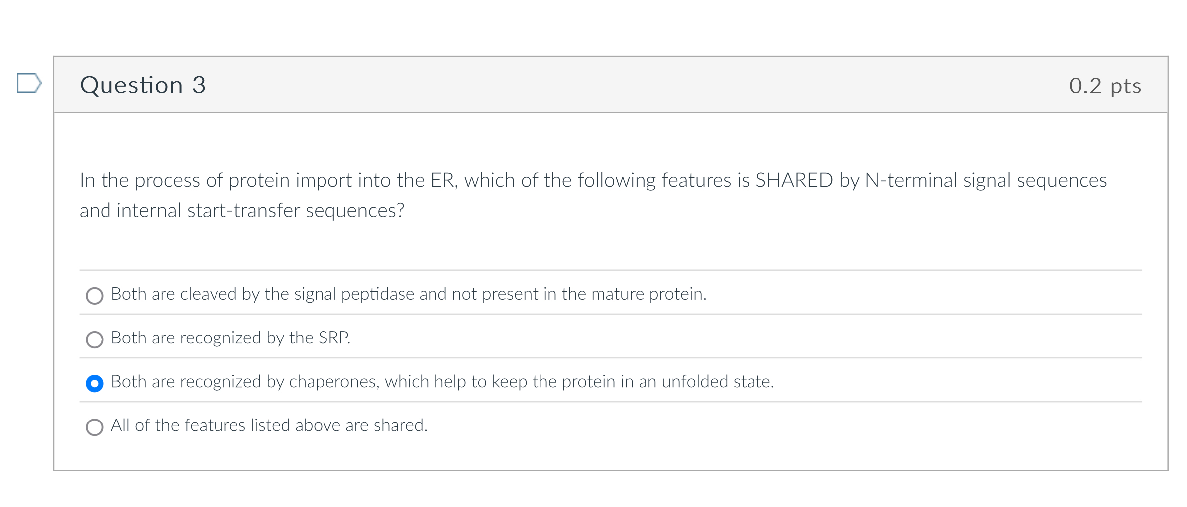 Solved Question 3In the process of protein import into the | Chegg.com