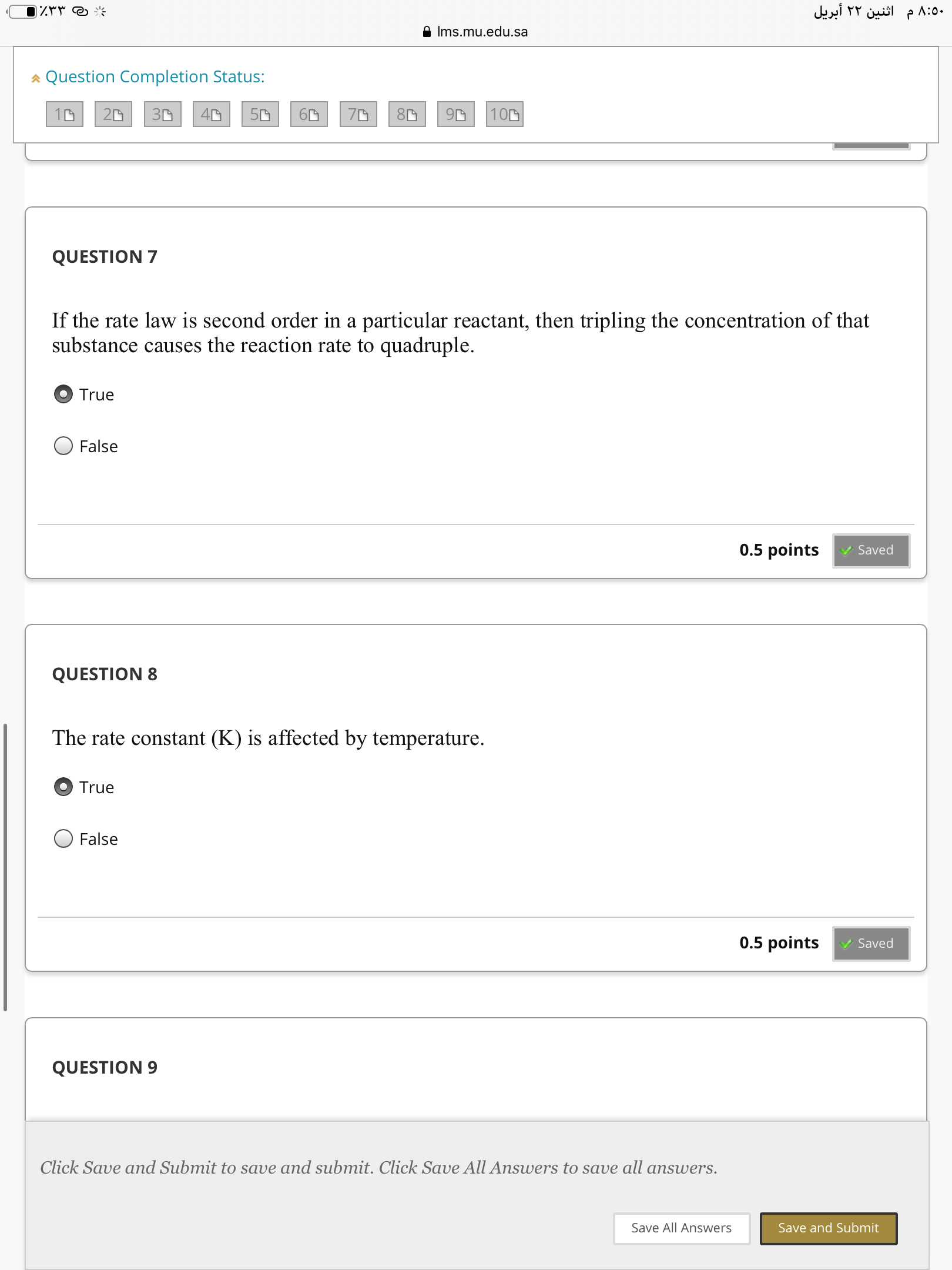 Solved QUESTION 7If the rate law is second order in a | Chegg.com