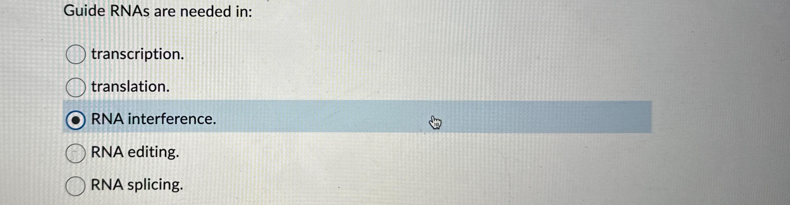Solved Guide RNAs are needed | Chegg.com