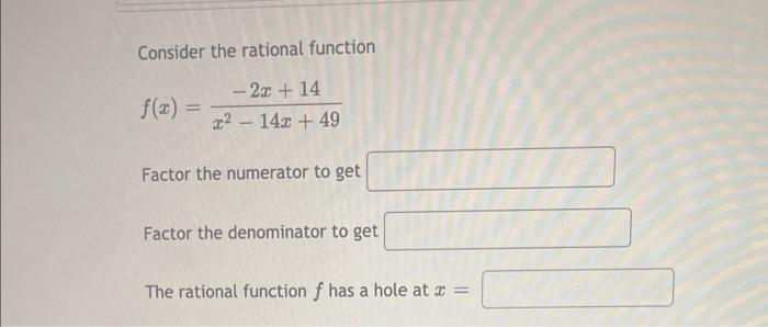 Solved Consider the rational function g(x)=x2−16x+63−3x+21 | Chegg.com