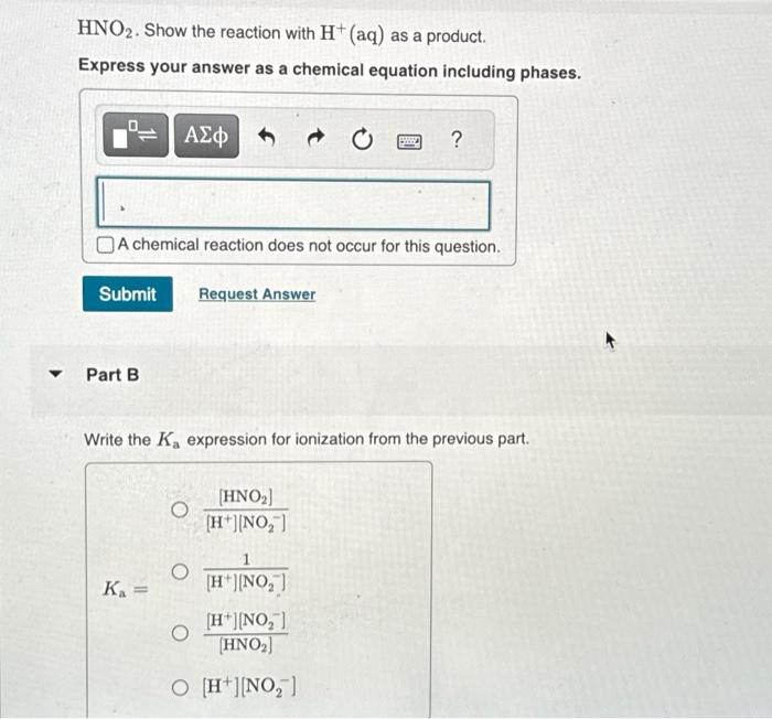 C3H7COOH. Show the reaction with H+(aq) as a product. | Chegg.com