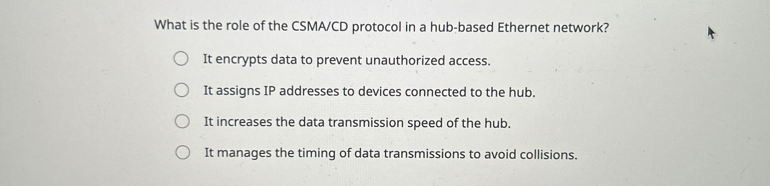 Solved What is the role of the CSMA/CD protocol in a | Chegg.com
