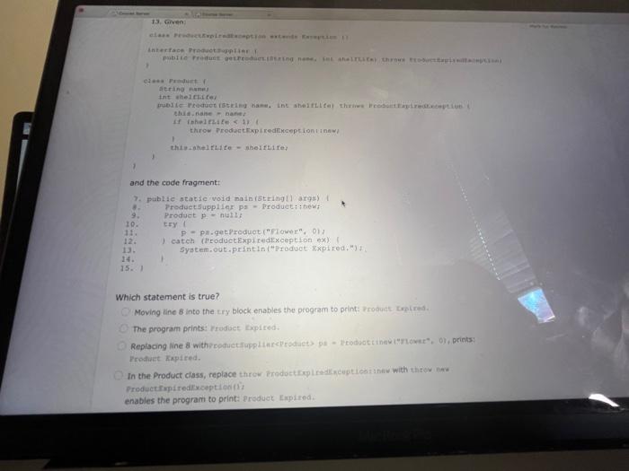 Solved interface Product fupplian in e2ess Fradurt f string | Chegg.com