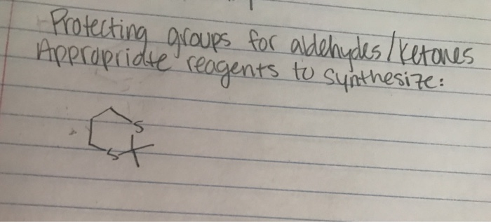 Solved Protecting groups for aldehydes /Ketones Appropriate | Chegg.com