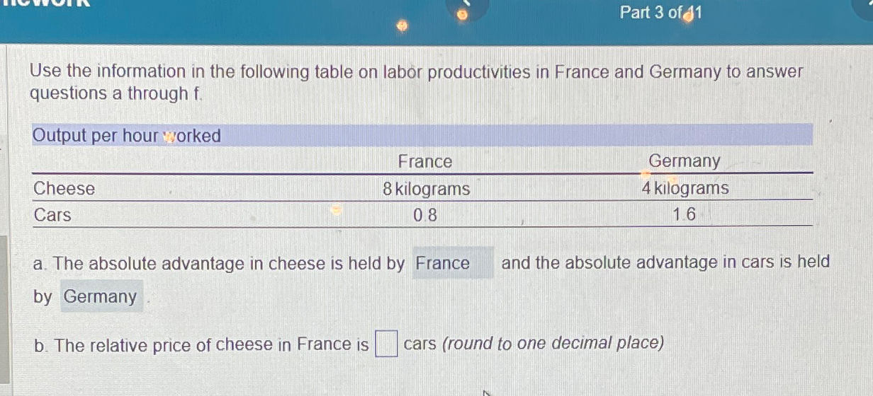 Solved Part 3 ﻿of $1Use the information in the following | Chegg.com