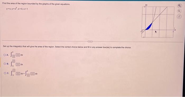 Solved Find the area of the rogion bounded by the graphis of | Chegg.com