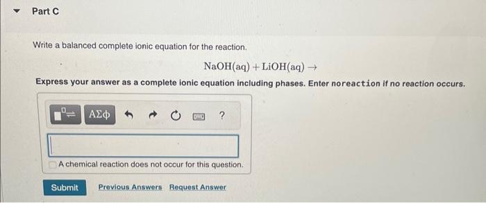 Solved Predict the products of each reaction and write | Chegg.com