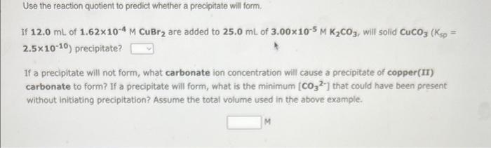 Solved Use the reaction quotient to predict whether a | Chegg.com