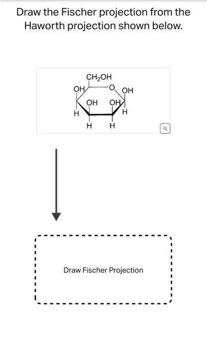 Solved Draw the Fischer projection from the Haworth | Chegg.com