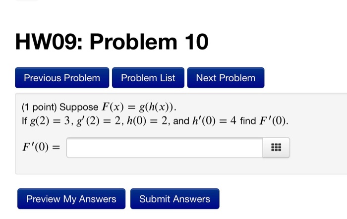 Solved HW08: Problem 10 Previous Problem Problem List Next | Chegg.com