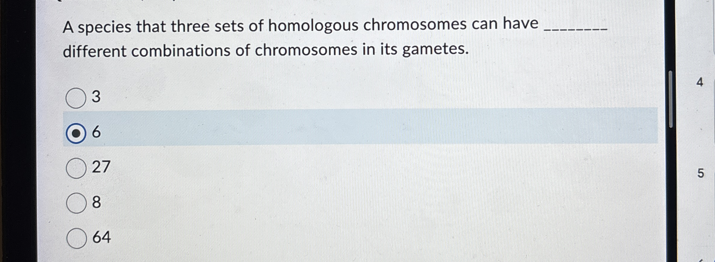 [Solved]: A species that three sets of homologous chromoso
